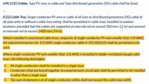Code Corner: 2023 NEC Article 690.31(C) and (C)(2) Cable Tray — Mayfield Renewables